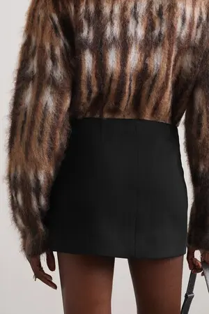Acne Studios Wool-blend Crepe Mini Skirt
