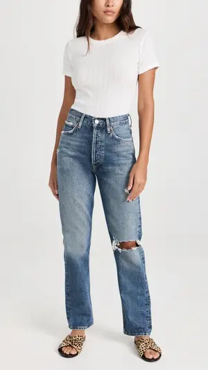 AGOLDE 90's Pinch Waist High Rise Straight Jeans