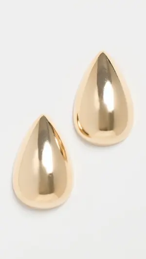 ADINA EDEN Solid Teardrop Hoop Earrings