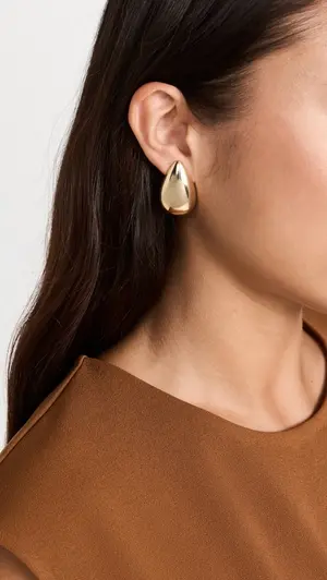 ADINA EDEN Solid Teardrop Hoop Earrings