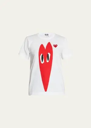 CDG PLAY Heart Logo T-shirt