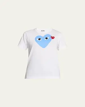 CDG PLAY Heart Eyes Logo T-shirt