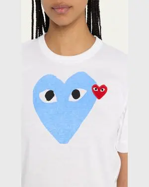 CDG PLAY Heart Eyes Logo T-shirt