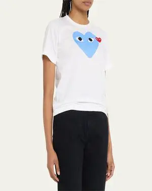 CDG PLAY Heart Eyes Logo T-shirt