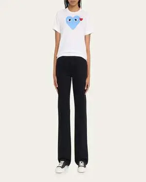 CDG PLAY Heart Eyes Logo T-shirt