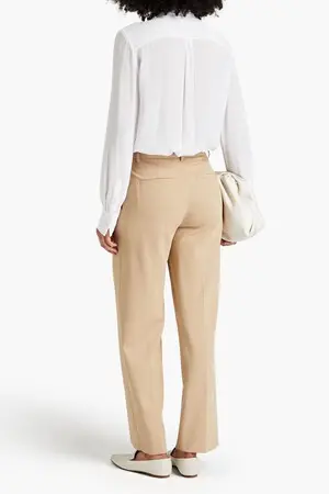 Another Tomorrow Pussy-bow Crepe Blouse - White