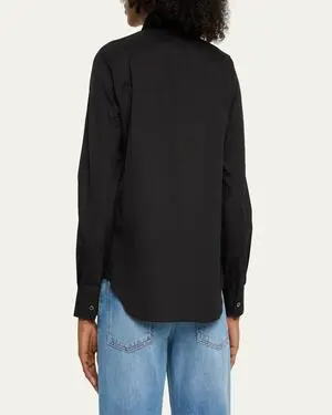 CDG PLAY Logo-patch Button-front Shirt
