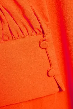 Another Tomorrow Stretch-crepe Blouse - Orange