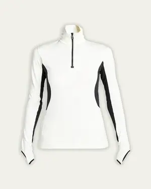 Moncler Colorblock Quarter-zip Top - Natural