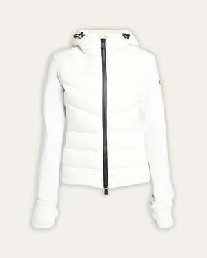Moncler Puffer Zip-up Cardigan - Natural