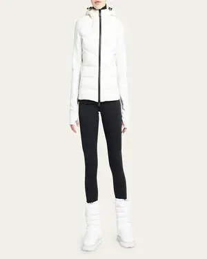 Moncler Puffer Zip-up Cardigan - Natural