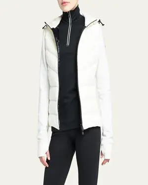 Moncler Puffer Zip-up Cardigan - Natural