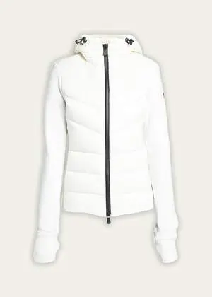 Moncler Puffer Zip-up Cardigan - Natural