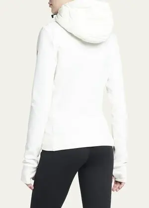Moncler Puffer Zip-up Cardigan - Natural