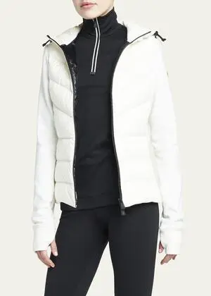 Moncler Puffer Zip-up Cardigan - Natural