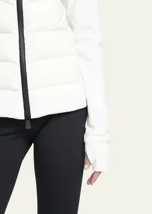 Moncler Puffer Zip-up Cardigan - Natural