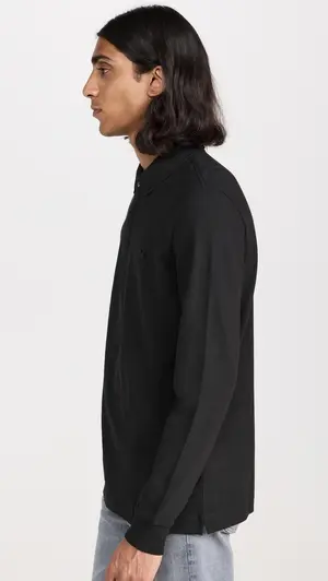 Lacoste Long Sleeve Stretch Cotton Paris Polo