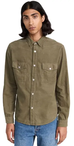 FRAME Double Pocket Micro Cord Shirt