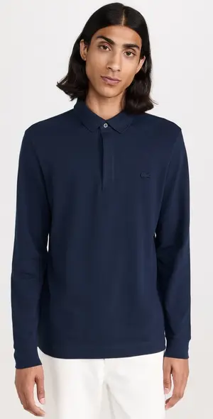 Lacoste Long Sleeve Stretch Cotton Paris Polo