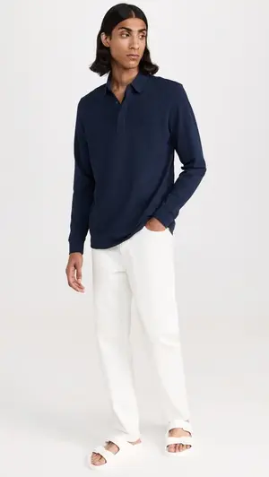 Lacoste Long Sleeve Stretch Cotton Paris Polo