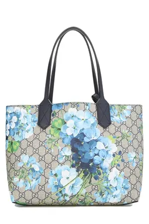 Gucci Gg Blooms Supreme Canvas Reversible Tote
