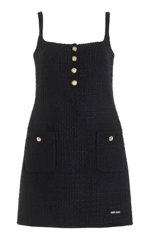 MIU MIU Tweed Wool-Blend Mini Dress