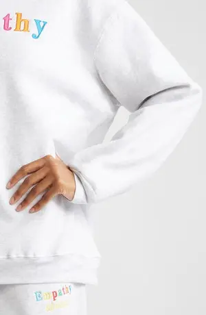 THE MAYFAIR GROUP Gender Inclusive Empathy Always Embroidered Crewneck Sweatshirt