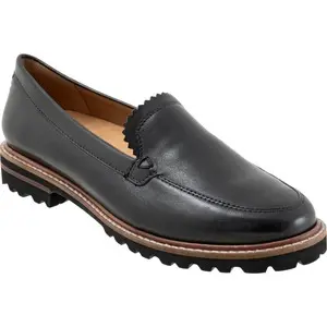 Trotters Fayth Leather Loafer - Black
