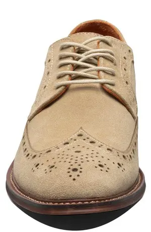 STACY ADAMS Marligan Suede Longwing Derby - Sand