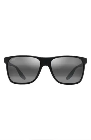 Maui Jim Pailolo Rectangular Sunglasses - Black