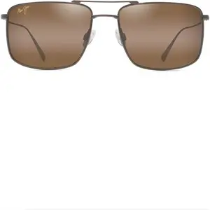 Maui Jim Aeko 55mm Polarized Aviator Sunglasses - Satin Sepia