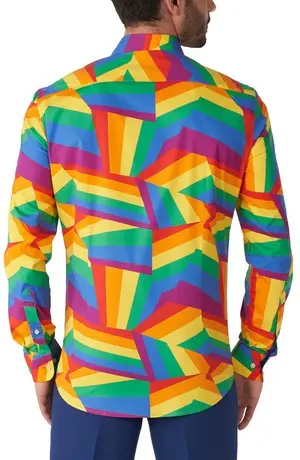 Opposuits Zigzag Stretch Button-up Shirt - Rainbow