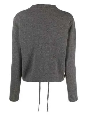LISKA Cashmere Drawstring-hem Jumper - Grey