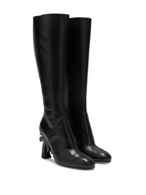 Palm Angels Palm-heel Leather Knee Boots