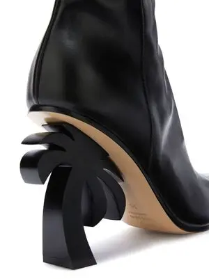 Palm Angels Palm-heel Leather Knee Boots
