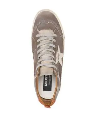 GOLDEN GOOSE Mid Star Distressed-effect Sneakers