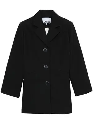 GANNI Single-breasted Blazer With Shoulder Pads
