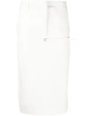 Jacquemus High-waisted Pencil Skirt - White