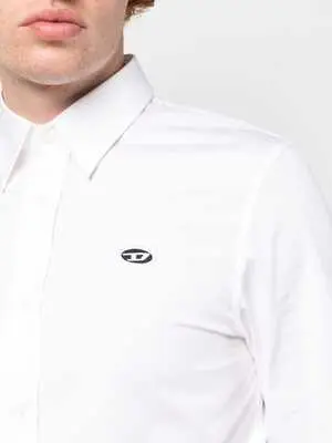 DIESEL® S-benny-a Logo-appliqué Shirt - White