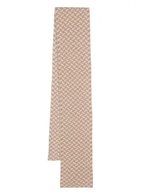 DRUMOHR Graphic-print Cashmere Scarf - Neutrals