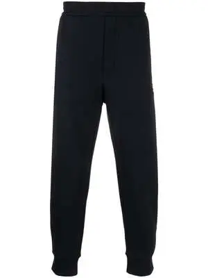 Emporio Armani Logo-embroidered Stretch-cotton Track Pants - Blue