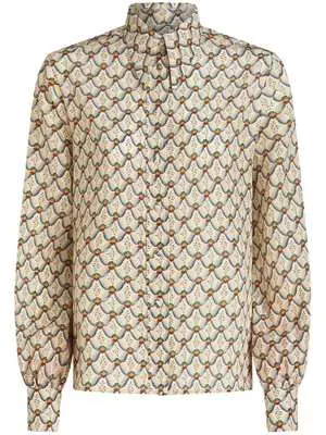 Etro Floral-print Silk Shirt - Neutrals