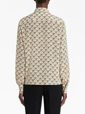 Etro Floral-print Silk Shirt - Neutrals