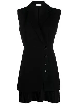 Sandro Alexandrie Pleated Tweed Wrap Dress