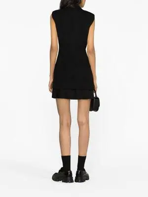Sandro Alexandrie Pleated Tweed Wrap Dress