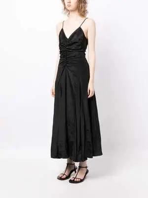 REJINA PYO Gathered Detail Sleeveless Midi Dress