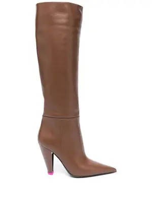 3JUIN 105mm Leather Knee-length Boots