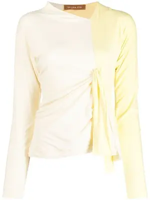 REJINA PYO Gathered-detail Top - Yellow