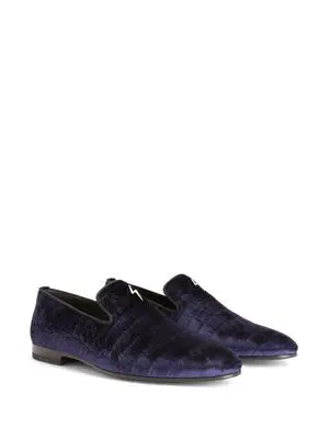 GIUSEPPE ZANOTTI G-flash Crocodile-effect Loafers