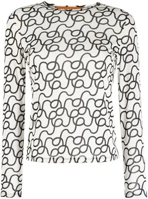 REJINA PYO Graphic-print Top - White